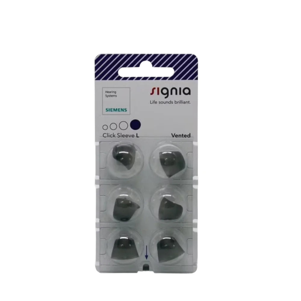 Signia Click Sleeve 2.0 Vented Domes - Comfort & Clarity